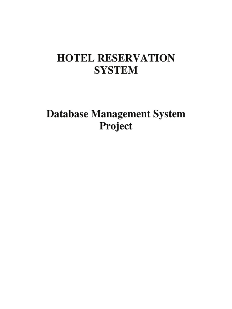 Hotel Reservation System | PDF | Xml | Web Development