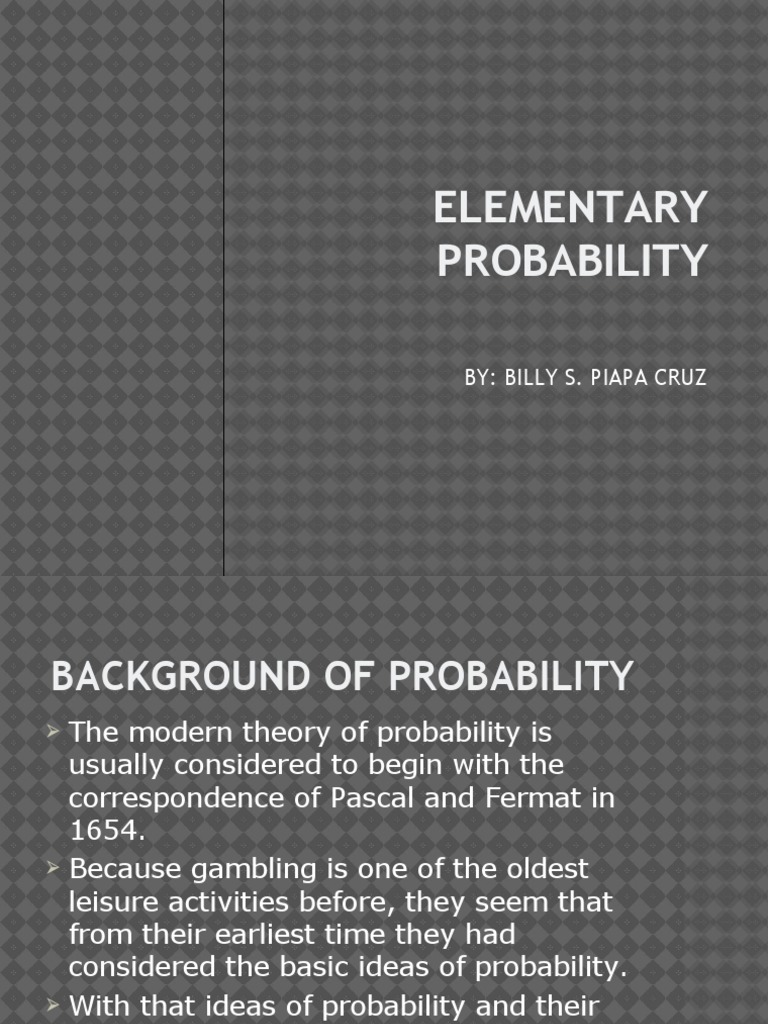 Intro to Probability Theory | PDF