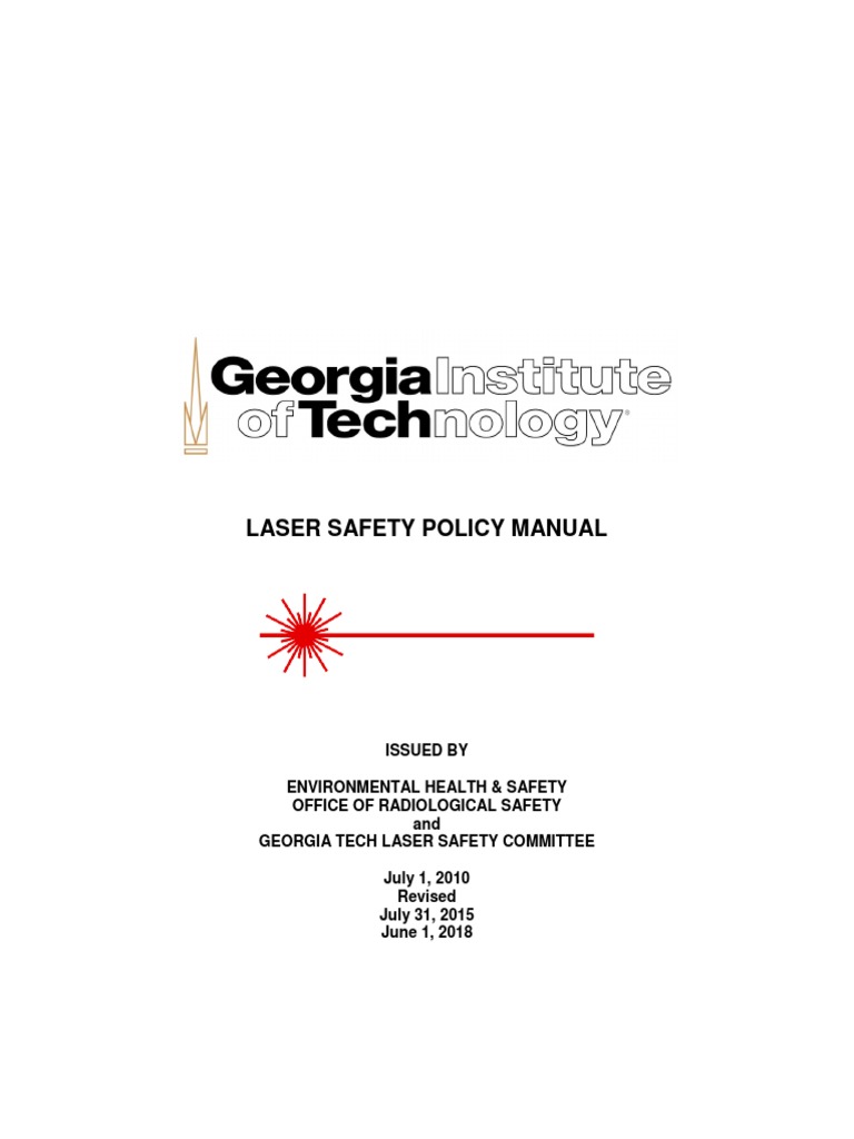 Laser Safety Policy Manual | PDF | Electromagnetic Radiation | Optics