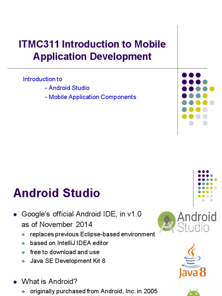 ITMC311 Introduction to Mobile Application Development | PDF | Android (Operating System ...