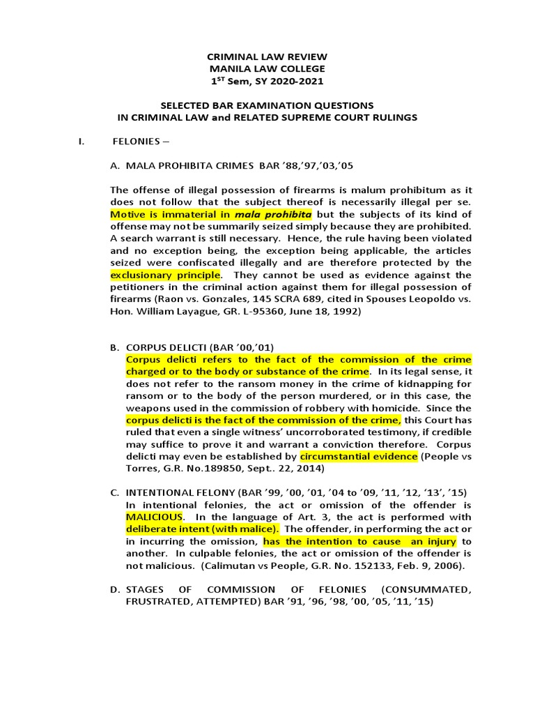 Criminal Law Review B | PDF | Burden Of Proof (Law) | Conspiracy (Criminal)