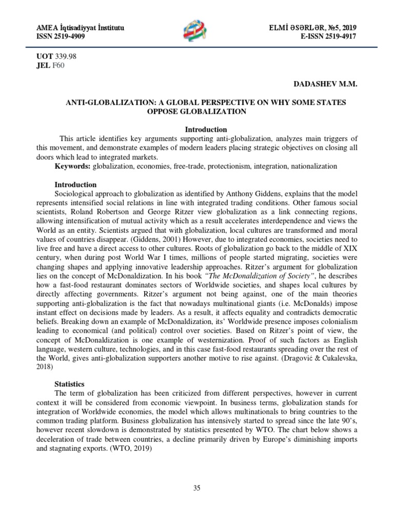 Anti-Globalization: A Global Perspective On Why Some States Oppose ...