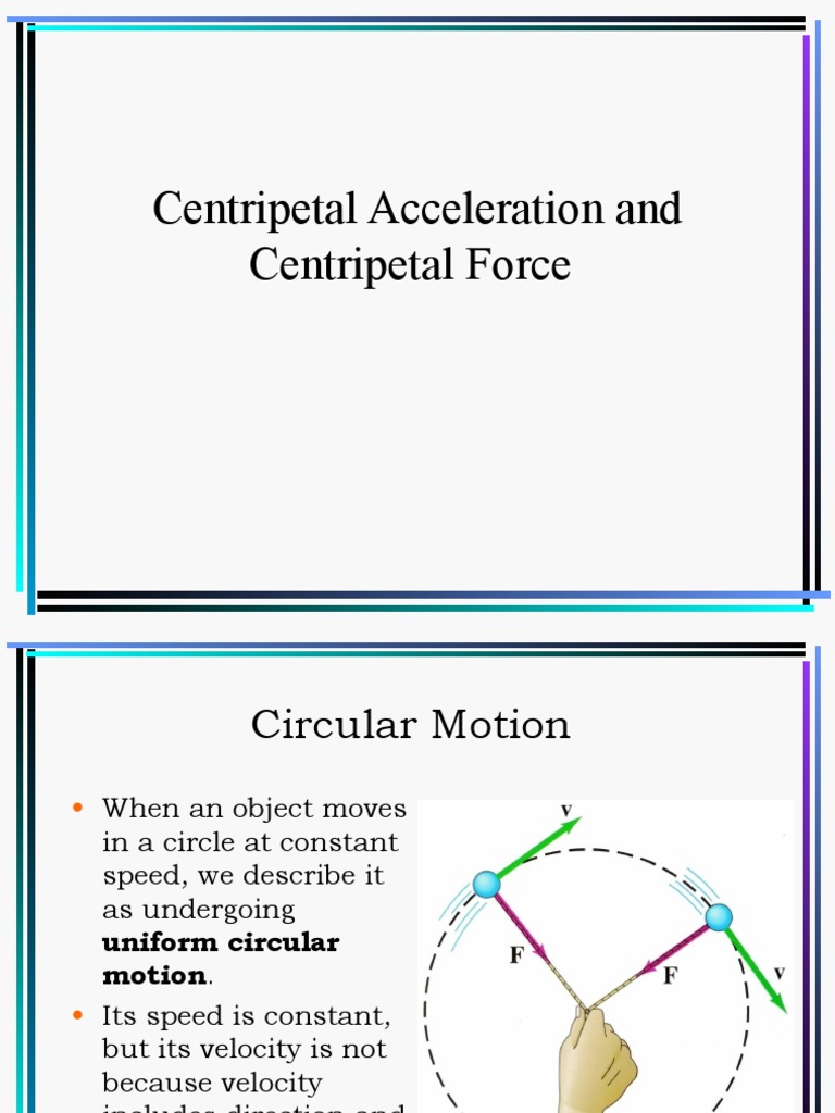 Centripetal Acceleration and Centripetal Force | Acceleration | Natural ...