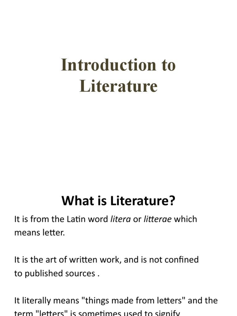Understanding Literature and Its Impact | PDF | Poetry | Narrative