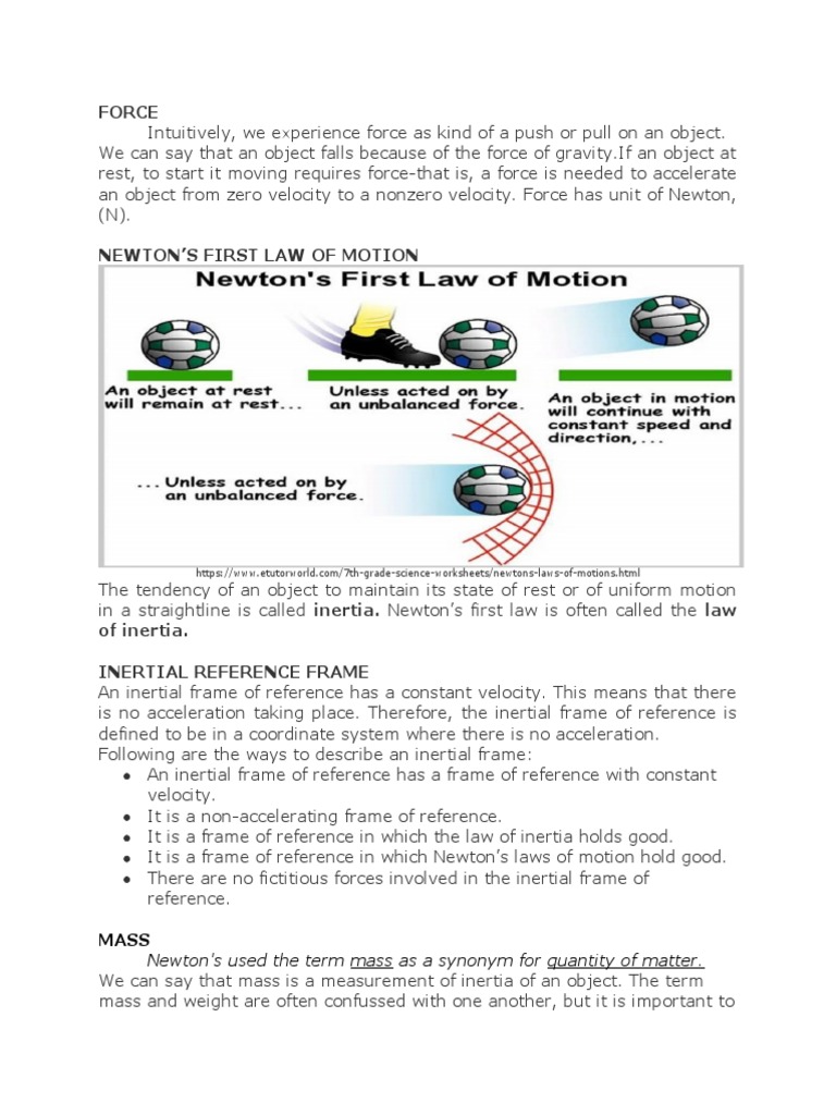 Understanding Newton's Laws of Motion | PDF | Force | Newton's Laws Of ...