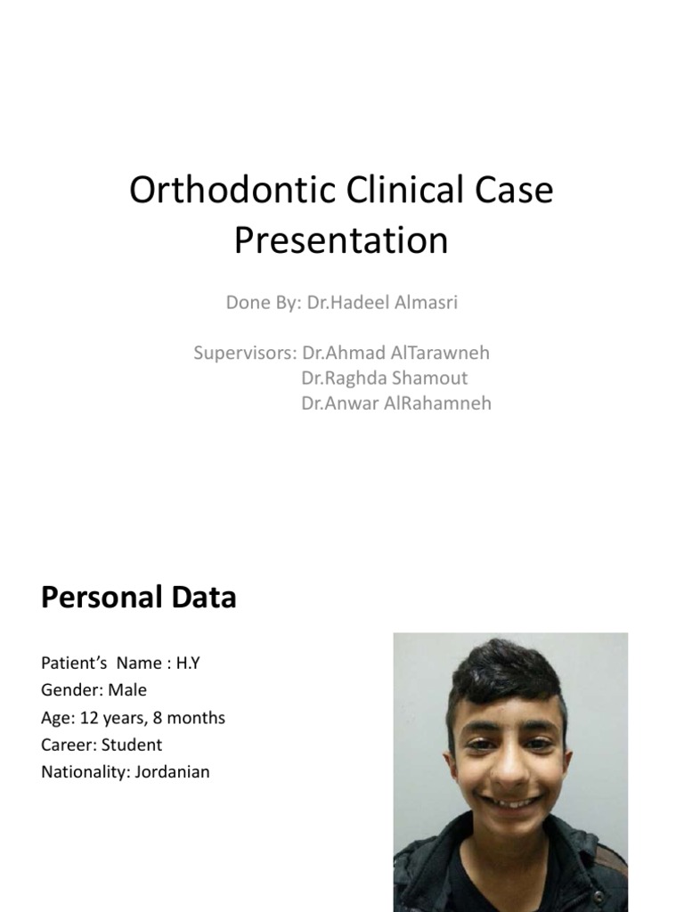 Orthodontic Clinical Case Presentation | PDF | Human Head And Neck ...