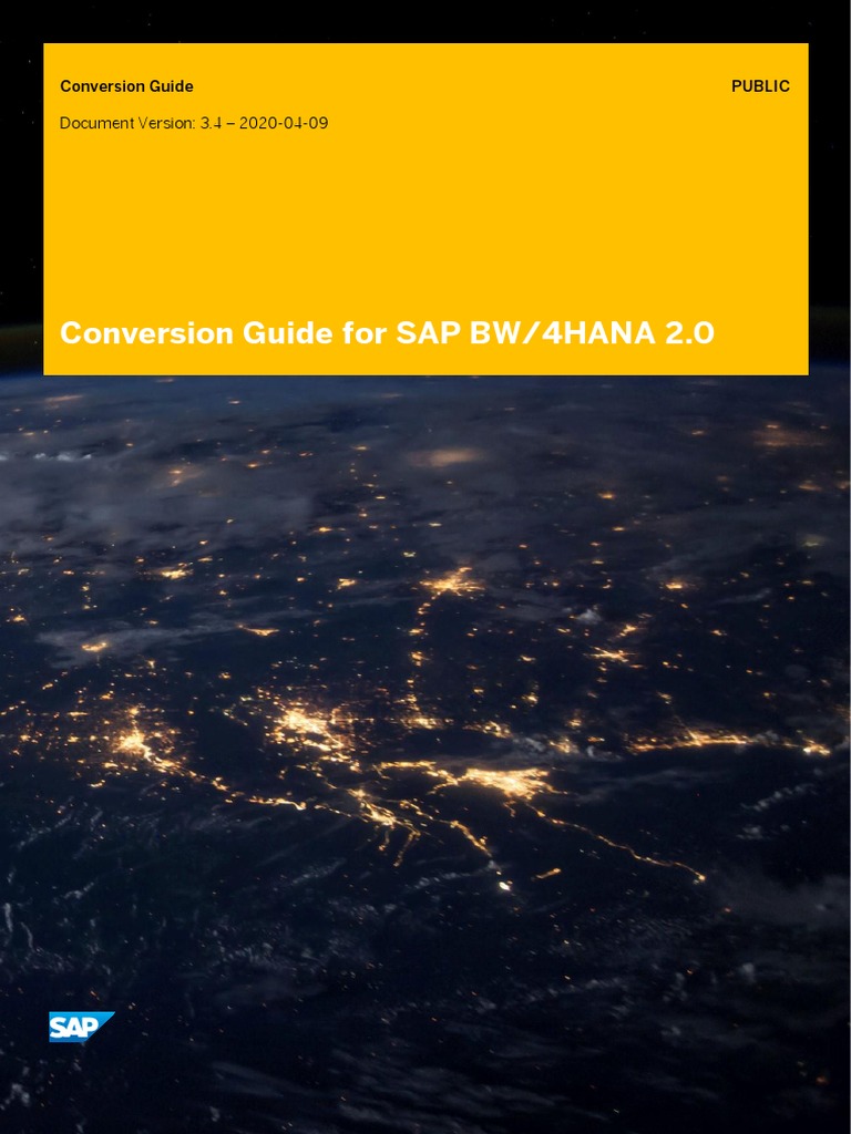 Conversion Guide For SAP BW/4HANA 2.0 | PDF | Sap Se | Databases