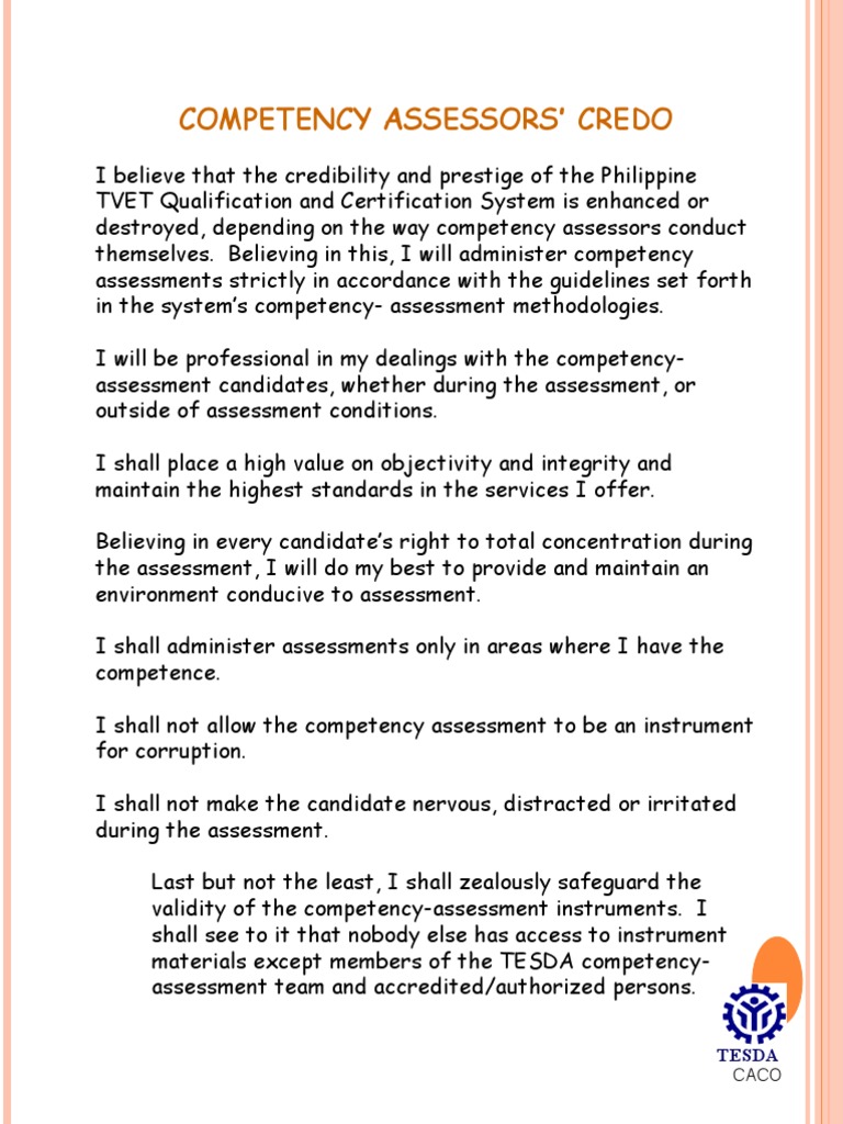 3 Assessors' Credo | PDF