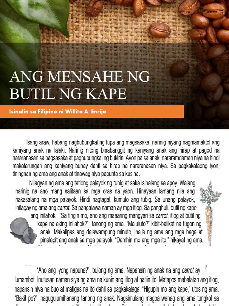 Ang Mensahe NG Butil NG Kape | PDF