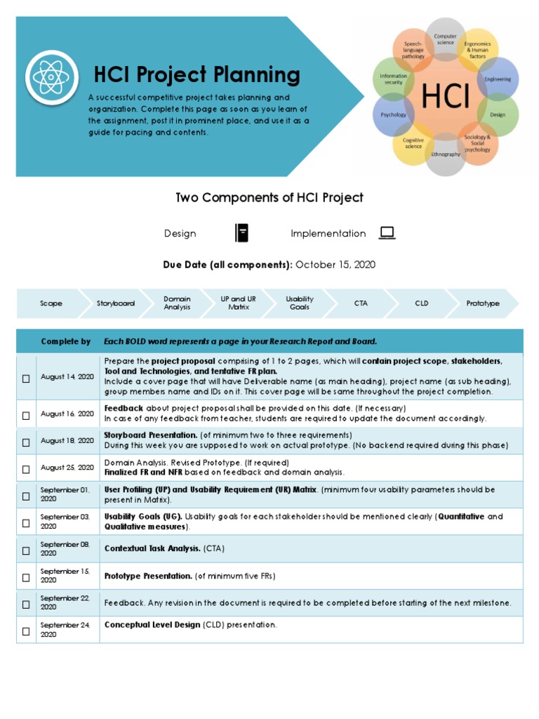 Project Plan of HCI | Download Free PDF | Usability | Computing