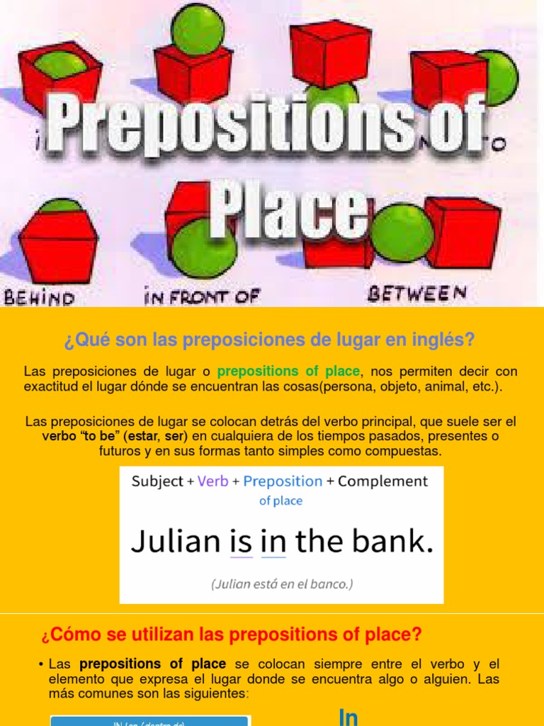 Preposition of Place | PDF