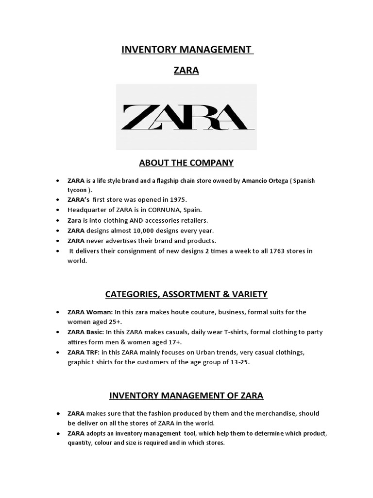 Zara's Inventory Management Success | PDF | Retail | Fashion