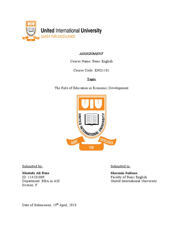 The Role of Education in Economic Development | PDF | Economic ...