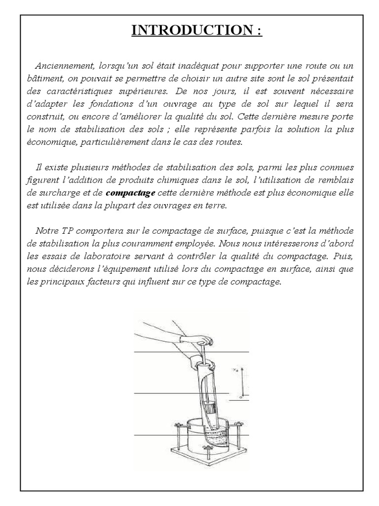 Essai Proctor : Méthodes et Résultats | PDF | Ingénierie civile ...
