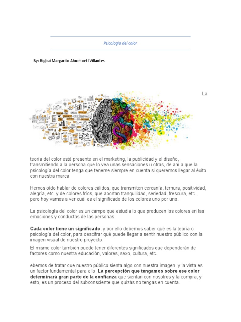 Psicologia Del Color | PDF | Color | Verde