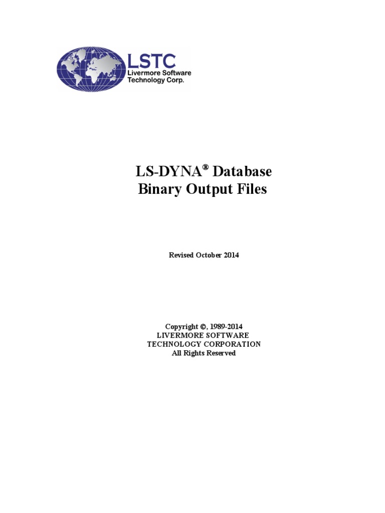 LS-DYNA Database Binary Output Files PDF | PDF | Computer File ...