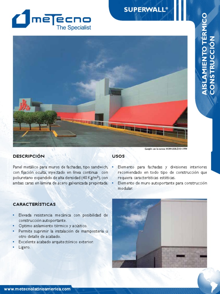 Ficha Superwall | PDF | Aislamiento térmico | Tornillo