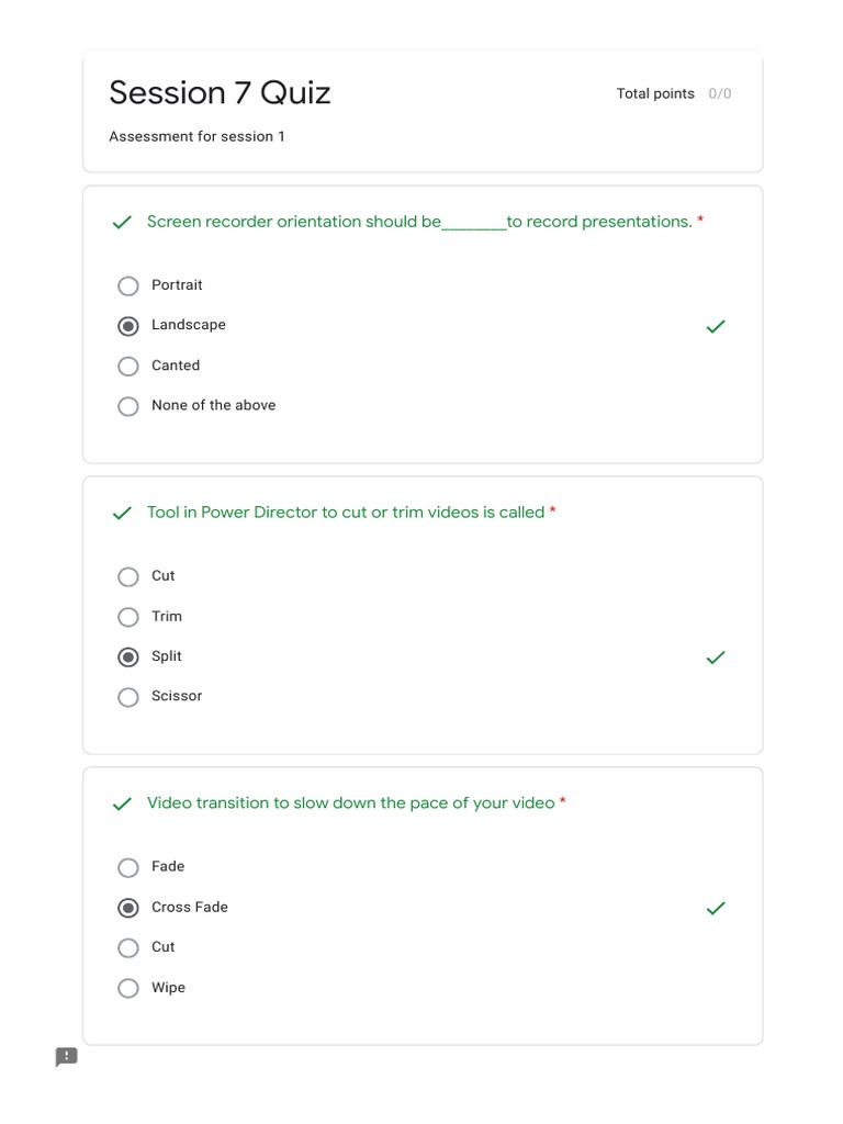 Session 7 Quiz PDF | PDF