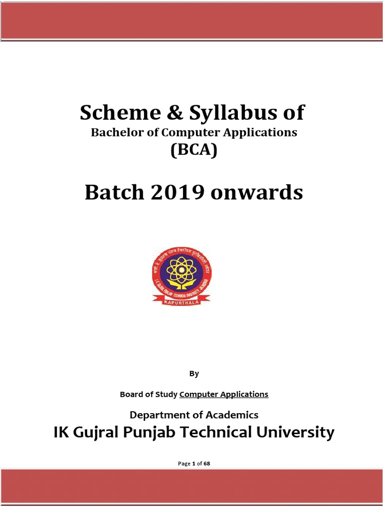 BCA Syllabus 2019 Onwards | PDF | Matrix (Mathematics) | Set (Mathematics)