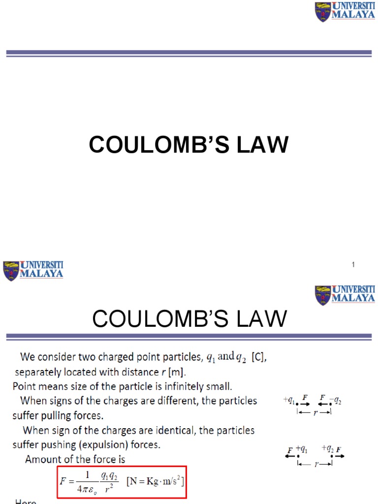 Coulombs | PDF | Teaching Methods & Materials | Science & Mathematics