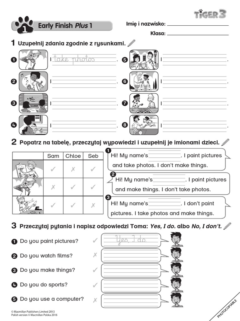Tiger 3 TRF Unit 1 Early Finish Plus 1 | PDF