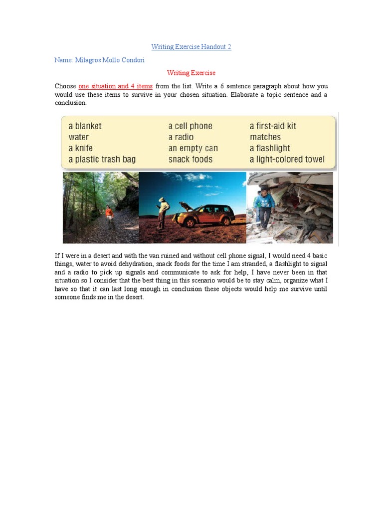 Survival Strategies in a Desert Scenario | PDF | Language Arts ...