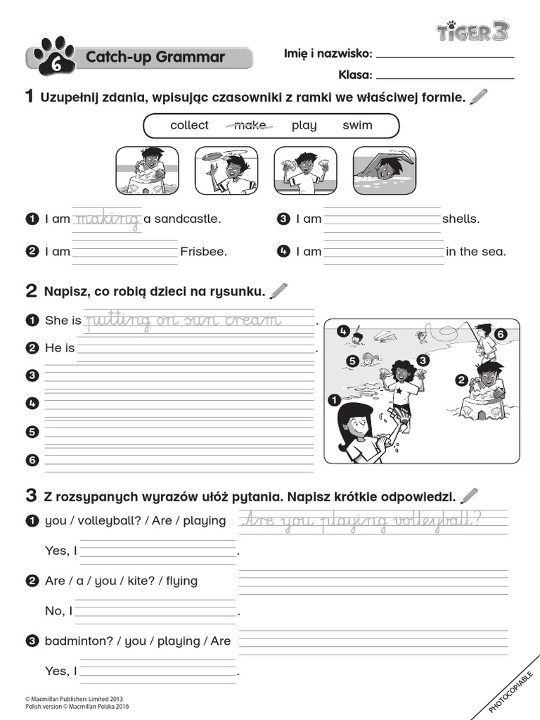 Tiger 3 TRF Unit 6 Catch-Up Grammar | PDF