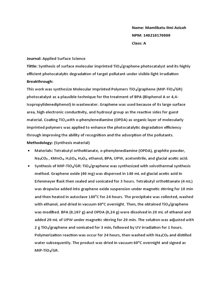 Sintesis Senyawa Anorganik | PDF | Titanium Dioxide | Graphene