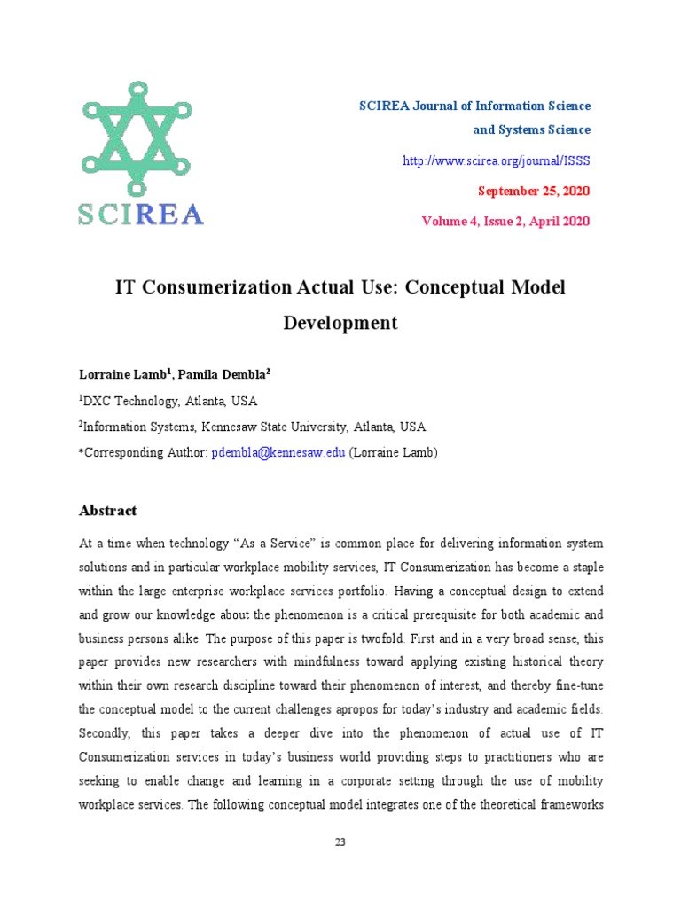 It Consumerization Actual | PDF | Attitude (Psychology) | Conceptual Model