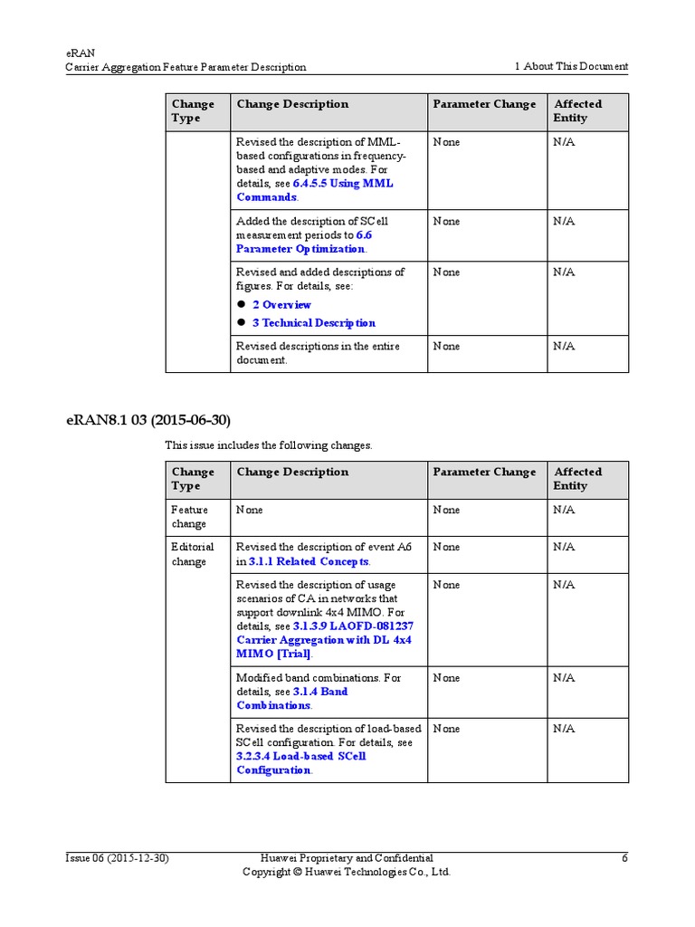 Carrier Aggregation ERAN8!1!06 14 | PDF | Computer Networking | Networks