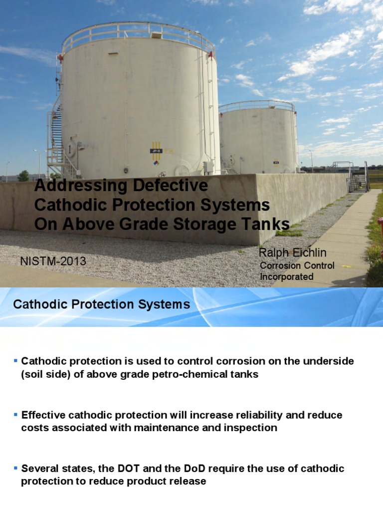 Addressing Defective Cathodic Protection Systems On Above Grade Storage ...