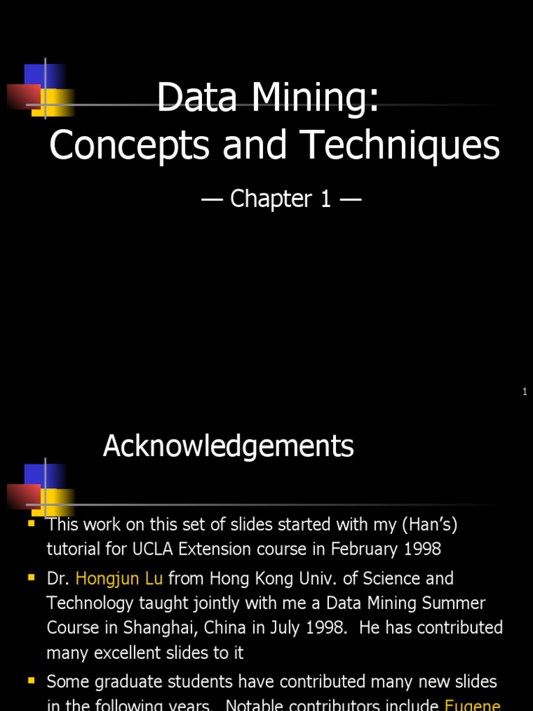Data Mining: Concepts and Techniques: - Chapter 1 | PDF | Data Mining | Databases