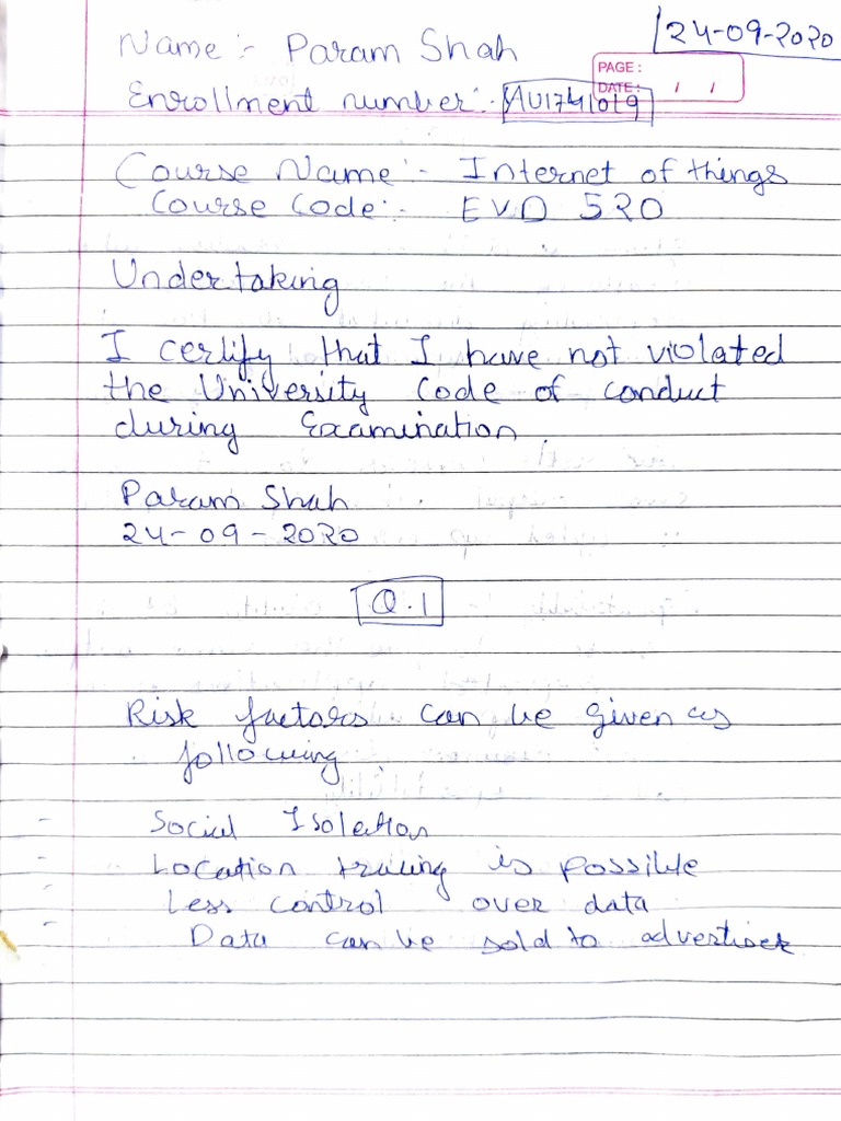 IOT MidSem 2020 1741019 | PDF