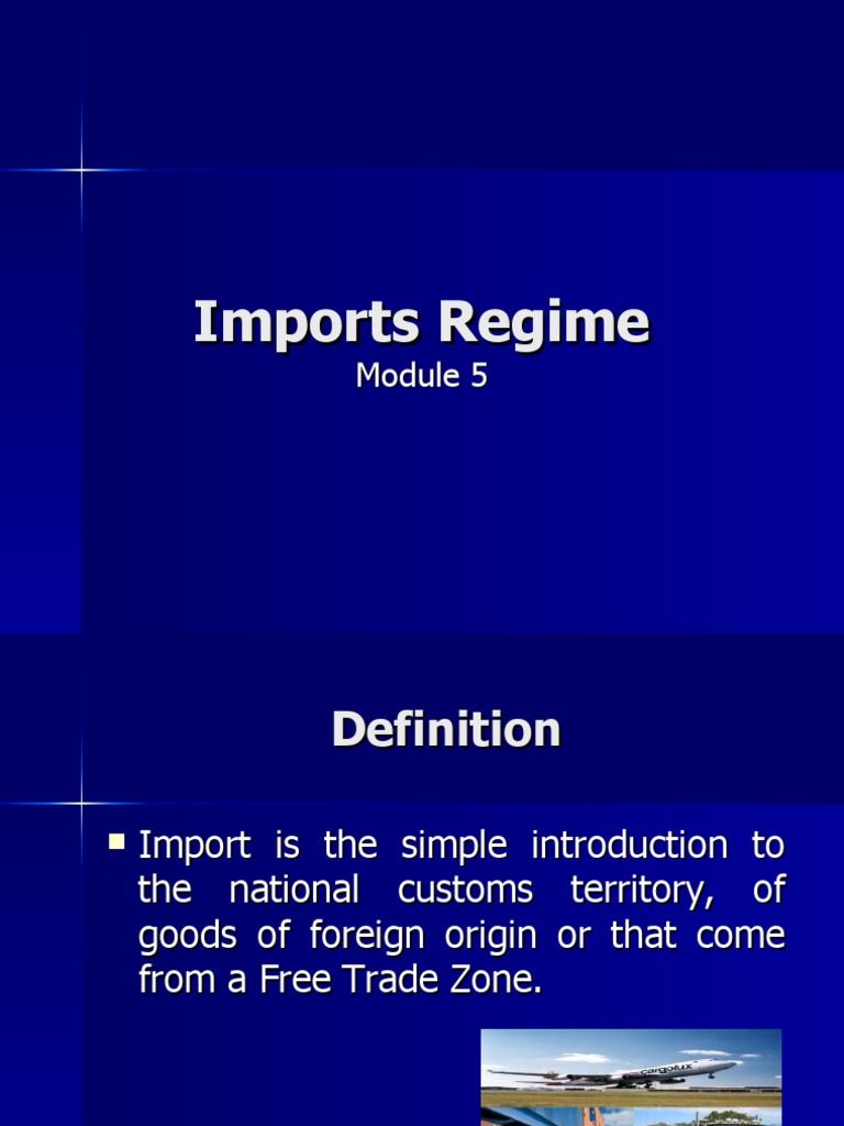 Customs Class 3 - Imports Regime | PDF | Customs | Tariff