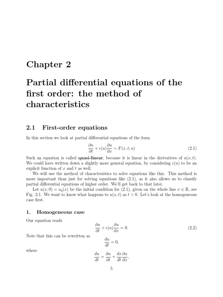 Characteristics Chapter | Download Free PDF | Differential Equations ...