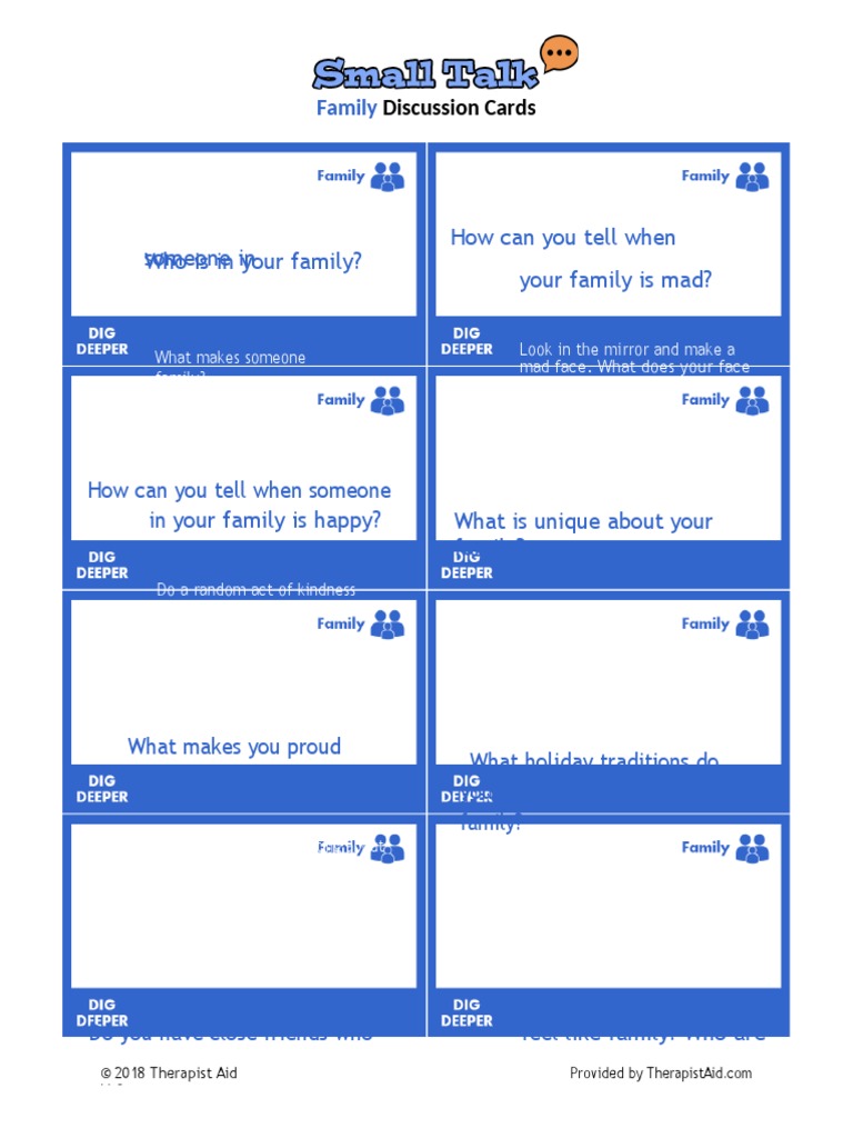 Family: Discussion Cards | PDF