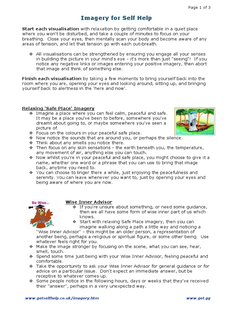 Imagery For Self Help: Start Each Visualisation With Relaxation by ...