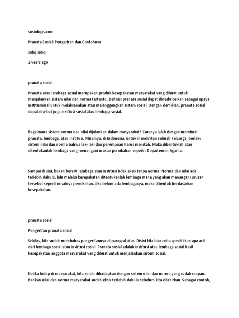 Bentuk Pranata | PDF