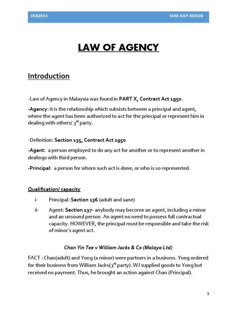 Law of Agency | PDF | Law Of Agency | Ratification
