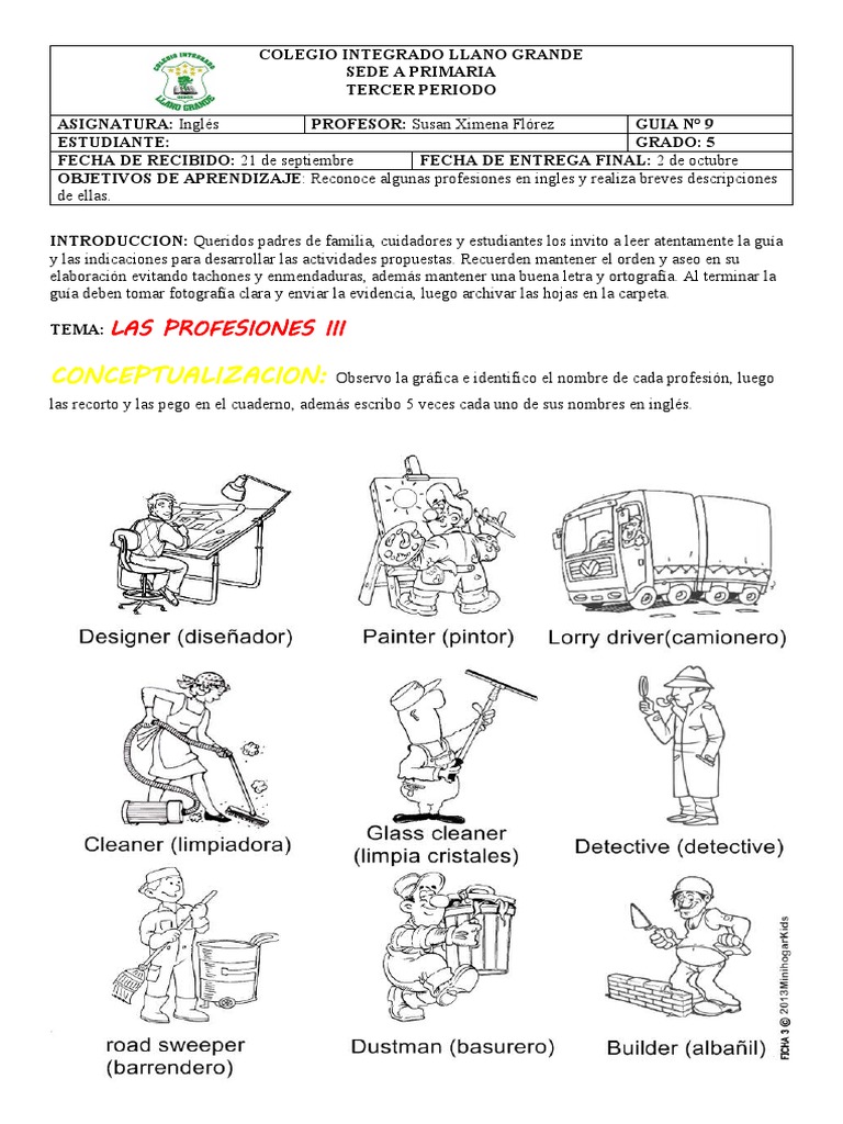 Guia de Ingles Las Profesiones Iii 4-5 | PDF