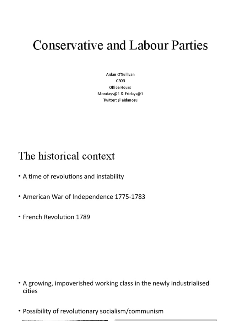 Lecture. Conservative and Labour Parties | PDF | Labour Party (Uk ...