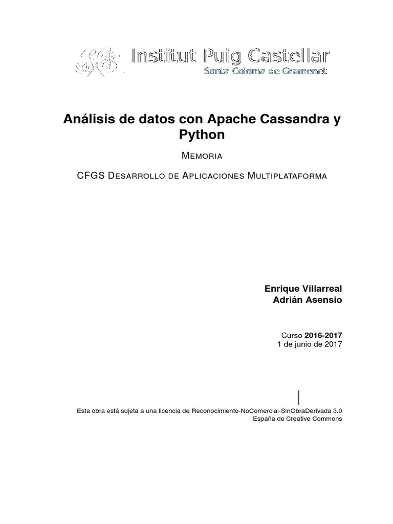 Análisis de Datos Con Apache Cassandra y Python | PDF | No Sql ...
