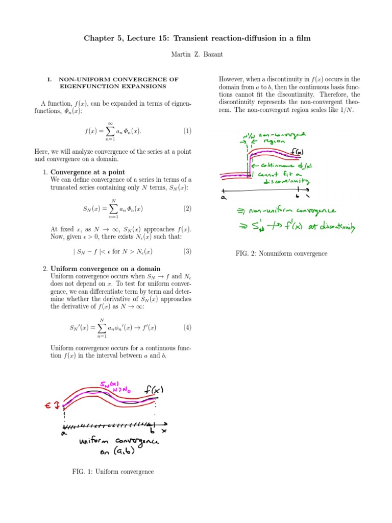 Chapter 5, Lecture 15: Transient Reaction-Diffusion in A Film | PDF ...