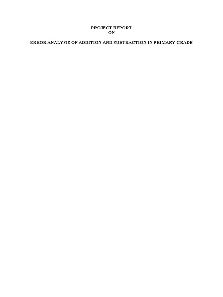 Error Patterns in Grade 2 Math Errors | PDF | Pedagogy | Learning