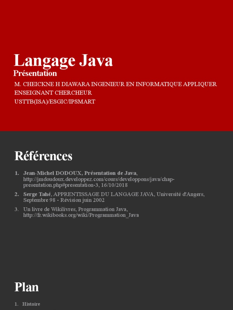 01 Présentation Du Langage Java | PDF | Java (Langage de programmation) | Machine virtuelle