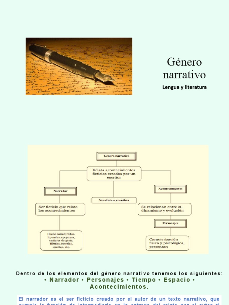 Elementos del Género Narrativo | PDF | Narrativa | Hora