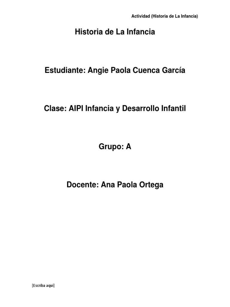 Historia De La Infancia Pdf Infancia Antigua Grecia
