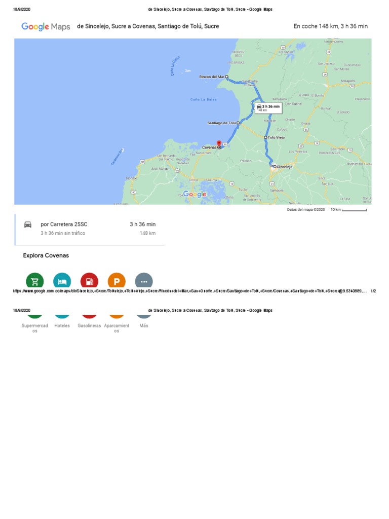 De Sincelejo, Sucre A Covenas, Santiago de Tolú, Sucre - Google Maps ...
