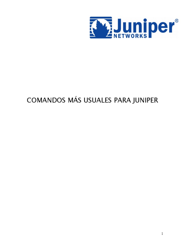 Comandos Más Usuales para Juniper | PDF | Internet Standards | Telecommunications