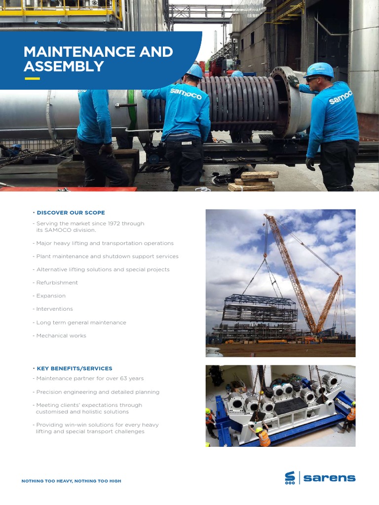 Maintenance and Assembly: Discover Our Scope | PDF | Technology ...